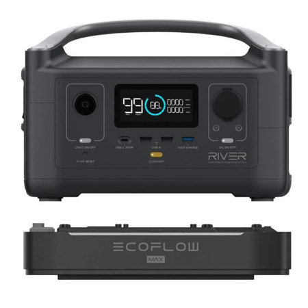 EcoFlow RIVER 600 288Wh Portable Power Station with Extra Battery