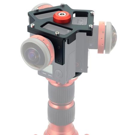 Entaniya Fisheye Rig for Three Ribcage-Modified GoPro HERO4 Cameras