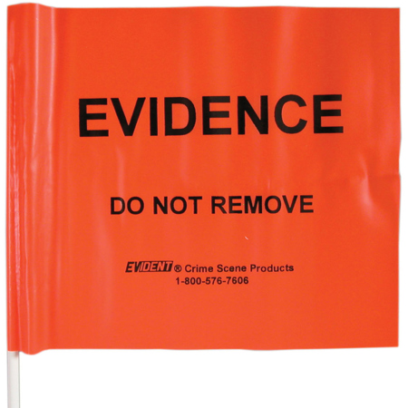 Evident Orange "EVIDENCE" Flags, 100 Pack - Adorama