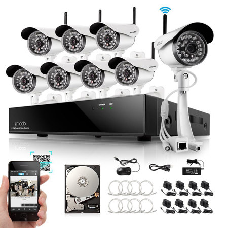 Funlux 8-Channel 720p NVR System with 2TB HDD, Includes 8x Bullet ...