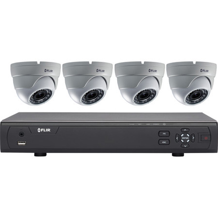 Flir Bundle - 4 Channel, 1TB HDD, 4 x 1.0MP IR Dome Cameras with 3.6mm ...