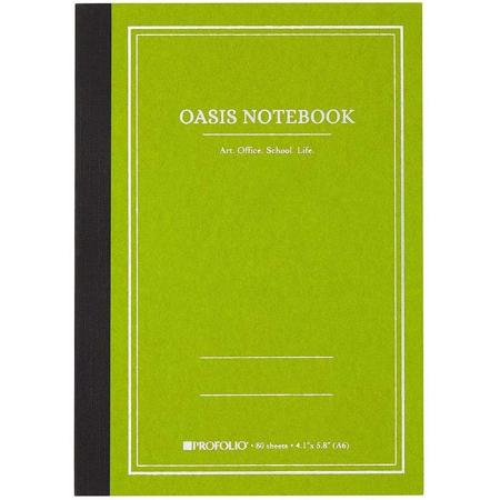 Itoya Small ProFolio Oasis Notebook, A6 (4.1x5.8"), Avocado OA-SM-AV