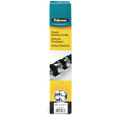Fellowes Plastic 1/2" Comb Binding, 25 Pack, White - Adorama
