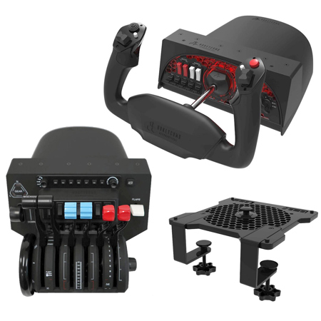 Honeycomb Bravo Throttle Quadrant with Alpha Flight Controls Yoke and ...
