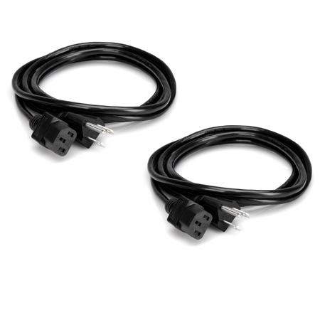 Hosa 2x, 18 Gauge Electrical Extension Cable w/IEC Female Connector, 8 ...