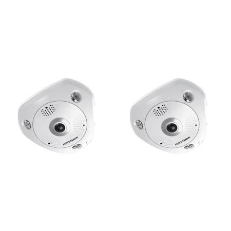 Hikvision 2 Pack 6MP Indoor Fisheye Panoramic 180/360 Degree Network Camera