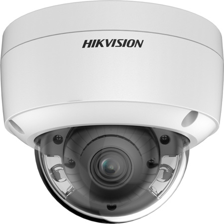 Hikvision 4MP ColorVu Fixed Outdoor Network Dome Camera, Built-In Mic,2 ...