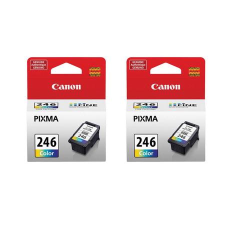 Canon 2 Pack CL-246 Color Ink Cartridge for Select PIXMA Printers - 9ml ...