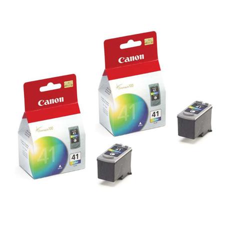Canon 2 Pack CL-41 Fine Color Ink Cartridge for Select PIXMA Printers ...
