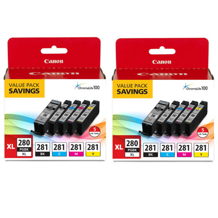 Canon PGI-280 XL/CLI-281 5 Color Ink Tank Pack for Select PIXMA ...