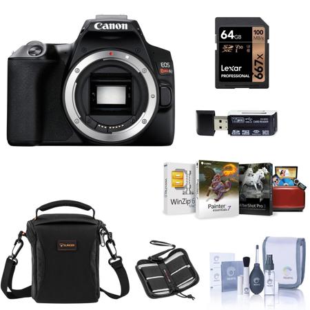 Canon EOS Rebel SL3 DSLR - Black With Free Mac Accessory Bundle