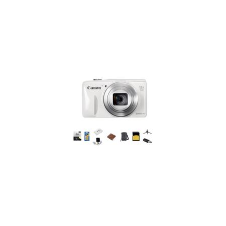 Canon PowerShot SX600 HS Digital Camera WHITE With Advanced Accessory ...