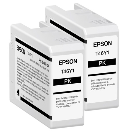 Epson 2 Pack Ultrachrome PRO10 Photo Black Ink Cartridge, 50ML T46Y100 2