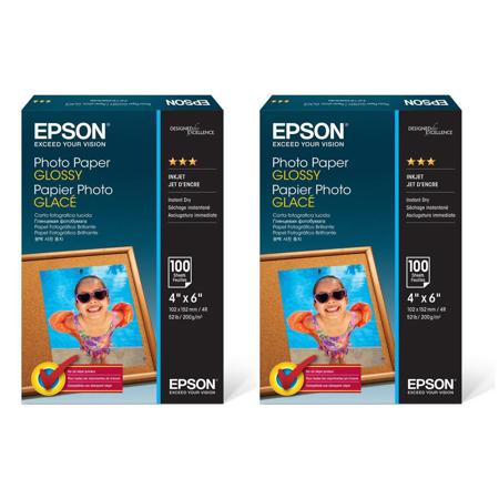 Epson 2x Inkjet Glossy Photo Paper (4x6"), 100 Sheets S042038 2