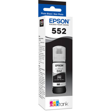 Epson 552 Claria ET Premium 70mL Ink Bottle, Photo Black T552120-S