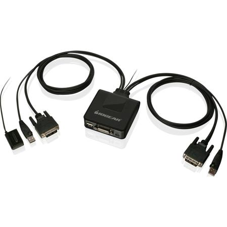IOGEAR 2-Port USB DVI Cable KVM Switch