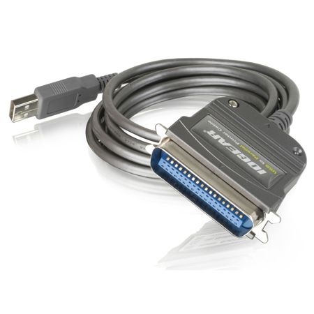 IOGEAR USB-A Male to Parallel IEEE-1284 Printer Adapter GUC1284B