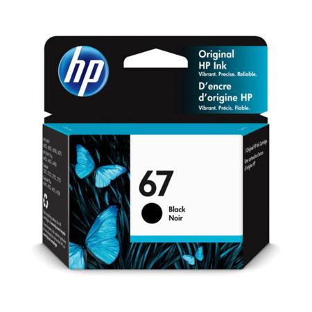 HP 67 Ink Cartridge for ENVY 6000 Printers, 120 Pages Yield, Black 3YM56AN