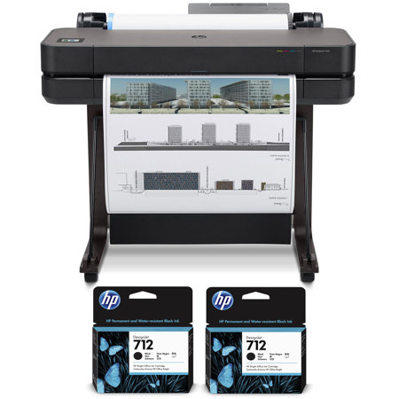 HP DesignJet T630 Large Format Printer, 24" Color Inkjet Plotter ...
