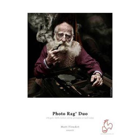 Hahnemuhle Photo Rag Deckle Edge Fine Art Paper, 17x22", 25 Sheets 10641800