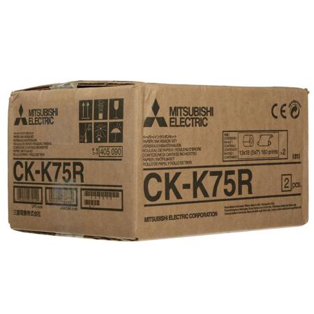 Used Mitsubishi CK-K75R 5" Ink & Paper Media Pack for CP-K60DW-S Photo ...
