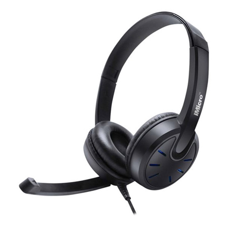 iMicro SP-ME292 Wired On-Ear Gaming Headset, Black SP-IMME292