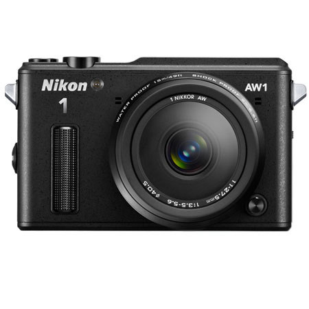Nikon 1 AW1 Mirrorless with 11-27.5mm AW Lens and Free Accessories, Black