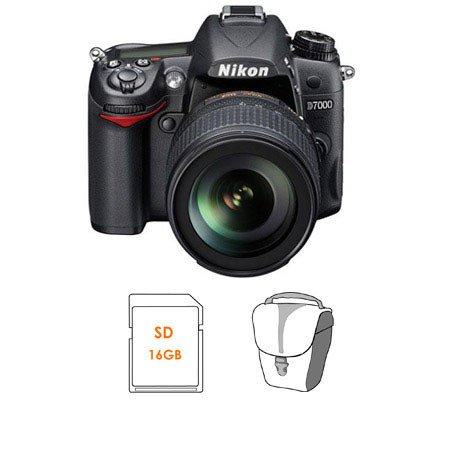 Nikon D7000 Digital SLR Camera Kit with 18-105mm DX VR Lens,USA, Bundle "A"