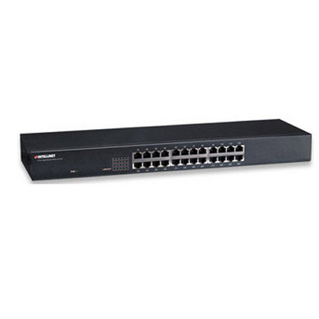 Intellinet 24-Port Gigabit Ethernet Rackmount Switch, 48Gbps Backplane ...