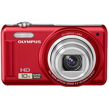 Olympus 228115 VR-310 Digital Camera, 10x, Red 228115 - Adorama