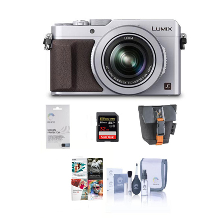 Panasonic Lumix DMC-LX100 Digital Camera with Free Accessories, Silver