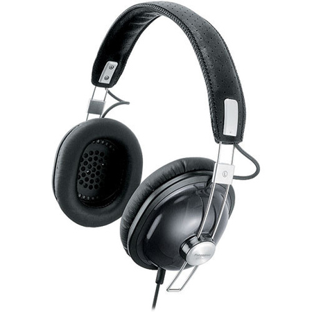 Panasonic RP-HTX7 Retro Over-the-Ear Monitor Stereo Headphones, Black