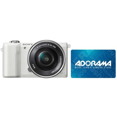 Sony Alpha a5000 Mirrorless Camera W/16-50mm E-Mount Lens- White W/$25 ...