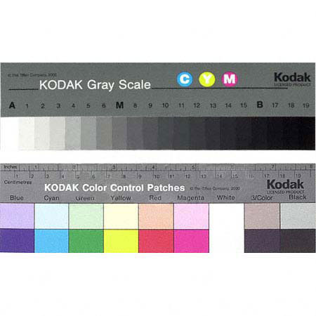 Kodak Color Separation Guide with Grey Scale, 14" Size, #Q-14 #1527662