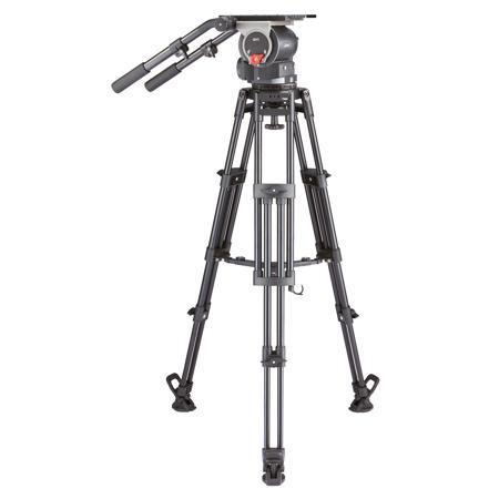 Libec QD-10M 3-Section Al Tripod Legs with QH1 Fluid Head and BR-6B Mid Spreader QD-10M