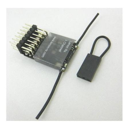 Lemon Rx DSM2 Compatible 6-Channel Receiver (Feather Light, End-Pin)