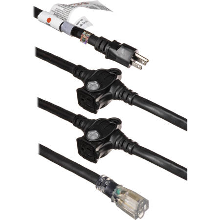 Lex E-String 15 Amp 12/3 STW NEMA 5-15 Extension Cord, 3-Receptacles ...