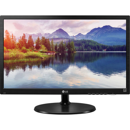 LG 19M38D-B 18.5" HD TN LED Monitor, 1366x768, Flicker Safe - Adorama