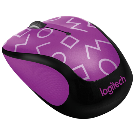 Logitech Party Collection M325c Wireless Optical Mouse, Geo Purple
