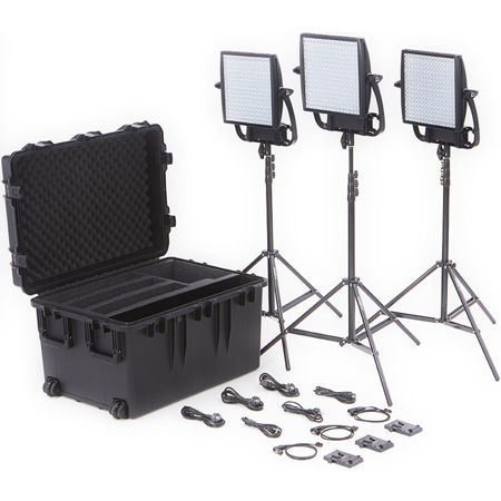 Litepanels Astra 3X 55W Bi-Color LED 3-Light Traveler Kit with 3x V ...