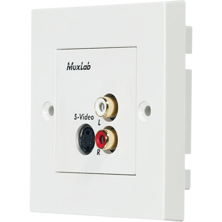 Muxlab S-Video/Hi-Fi Wall Balun, United Kingdom 500038-WP-UK - Adorama