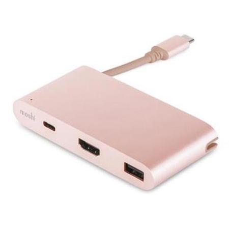 Moshi USB-C Multiport Adapter for MacBook Pro Laptop, Rose Gold 99MO084207