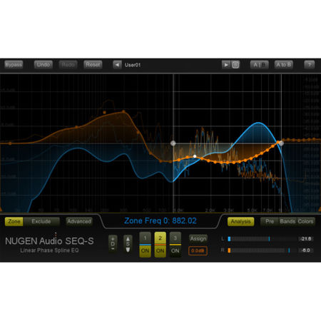 NUGEN Audio SEQ-ST Stereo Linear-Phase Spline EQ Software Plug-In 11-33184