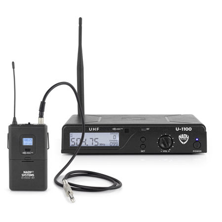 Nady U-1100 100-Ch UHF Single Receiver Wireless System with Instrument ...