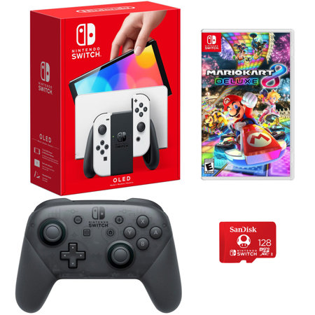 Nintendo Switch 64GB OLED Console with White Joy-Con Controllers With ...