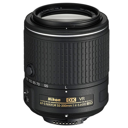 Nikon 55-200mm f/4-5.6G ED VR II AF-S DX NIKKOR Lens - Refurbished by Nikon
