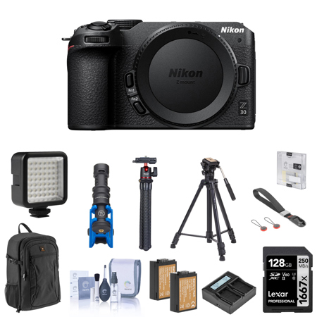Nikon Z 30 DX-Format Mirrorless Camera, Bundle with Complete Kit 1737 CK