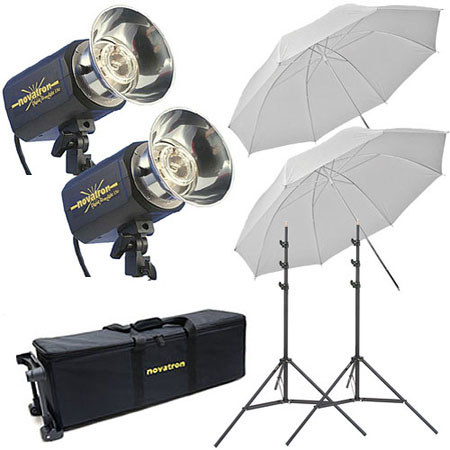 Novatron M150 2 Light Kit with Wheeled Case - Adorama