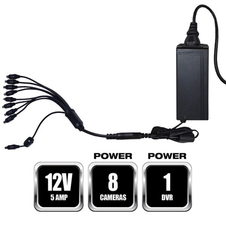 Night Owl Combo DVR/Camera Power Adapter with 9-Way Power Splitter SPF ...