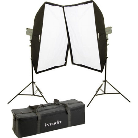 Interfit INT197 Stellar X Solarlite Twin Softbox Kit - Adorama